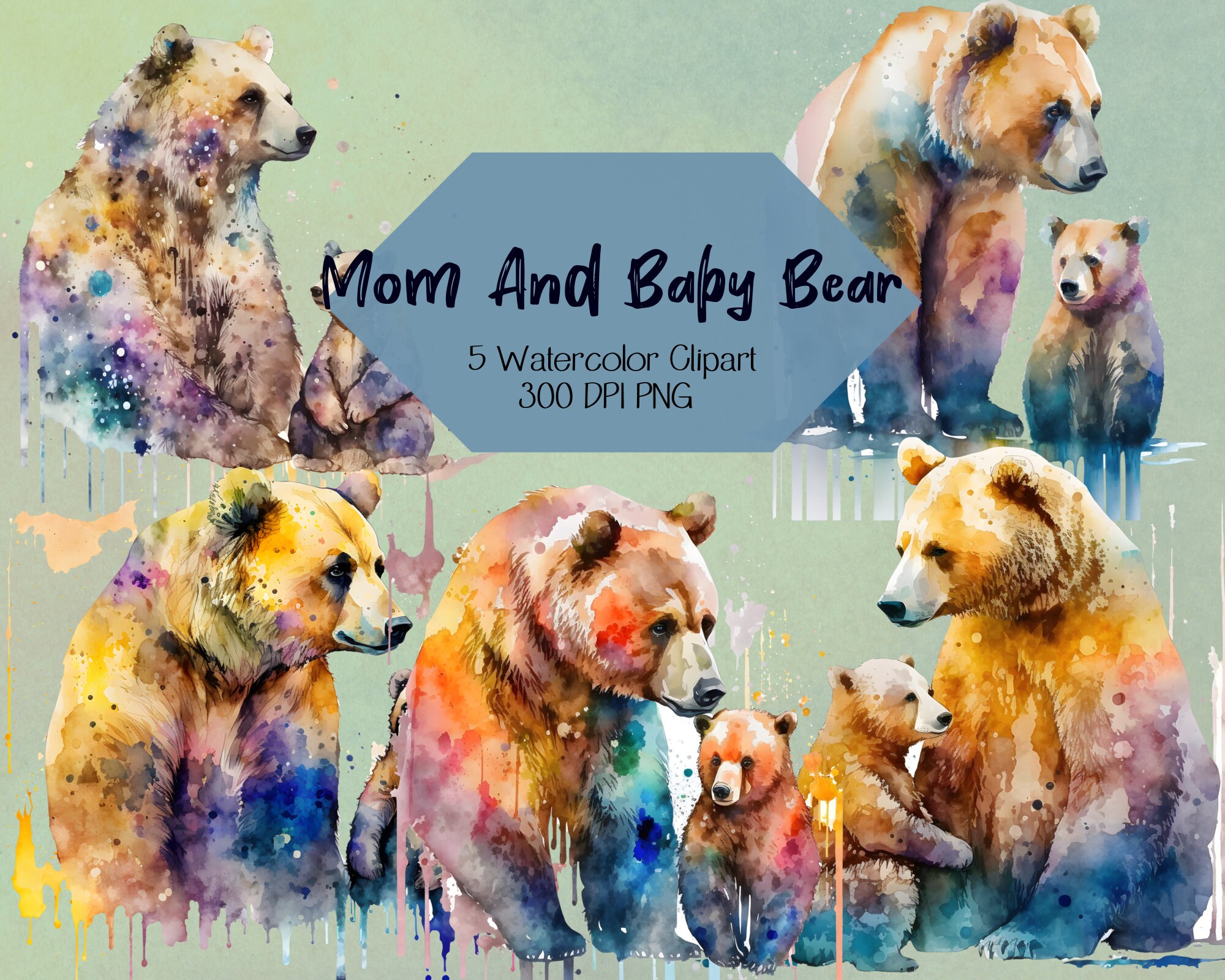 Mom And Baby Bear Clipart