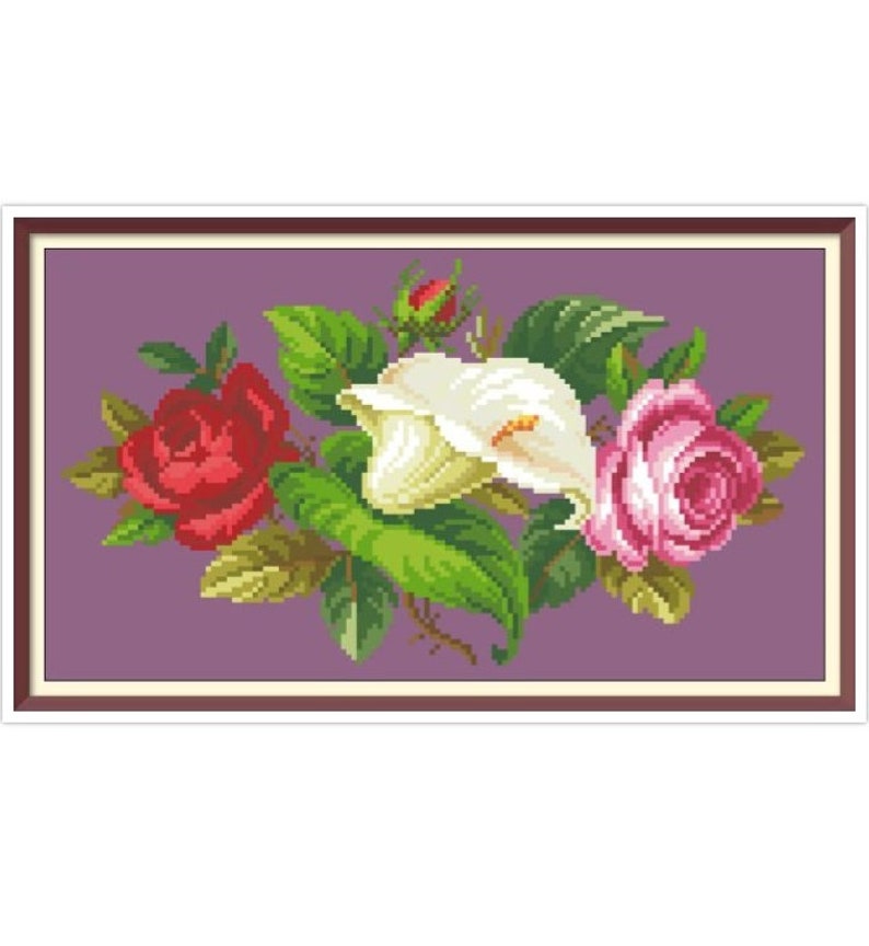 Antique Bouquet Cross Stitch Pattern Bouquet of Flowers - Etsy