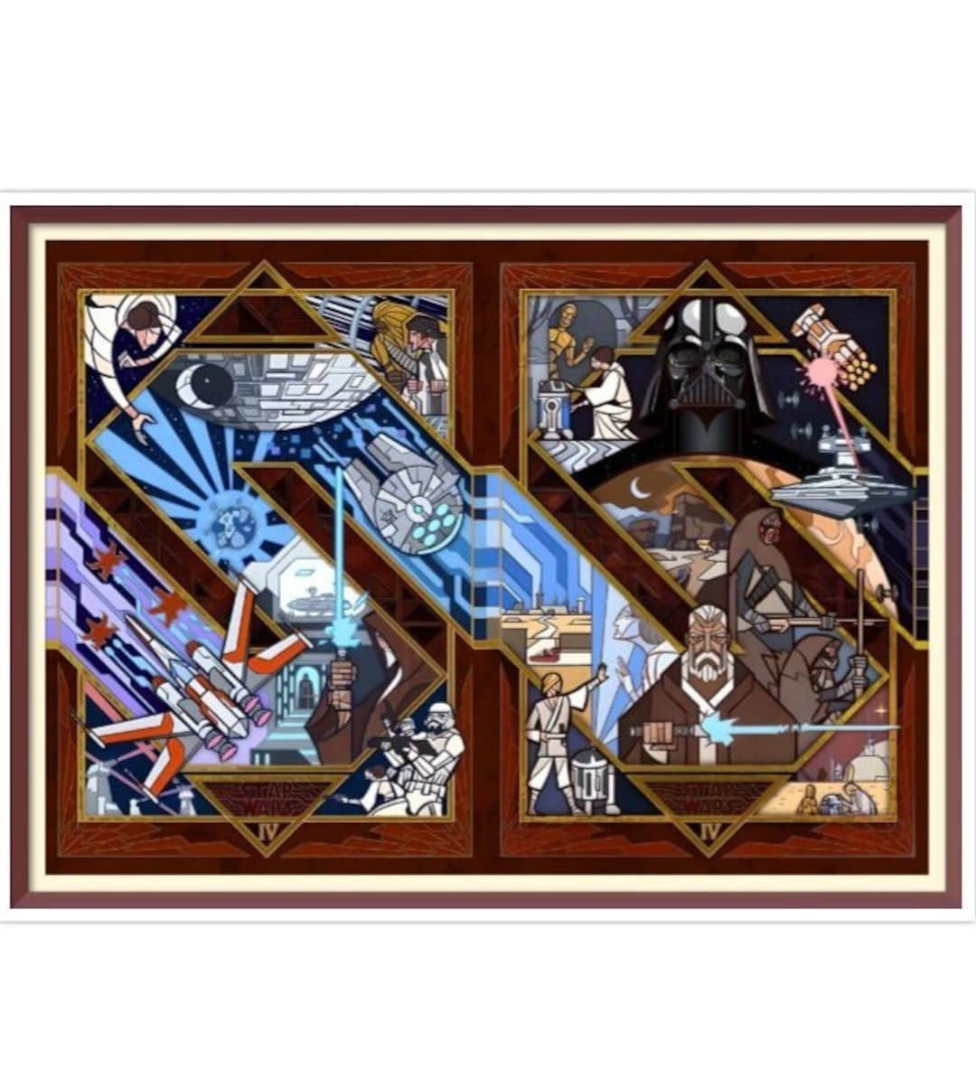 Star Wars - Cross Stitch Pattern - Stained Glass - PDF Counted Vintage ...