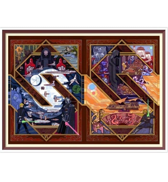 Star Wars Cross Stitch Pattern Stained Glass PDF Counted Vintage Full ...