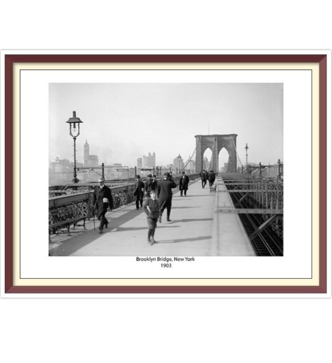 Brooklyn Bridge - Cross Stitch Pattern - Retro New York 1903 - PDF ...