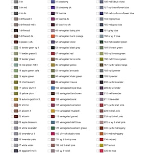 DMC Thread Color Chart: Cross Stitch Inventory (PDF) - Etsy UK