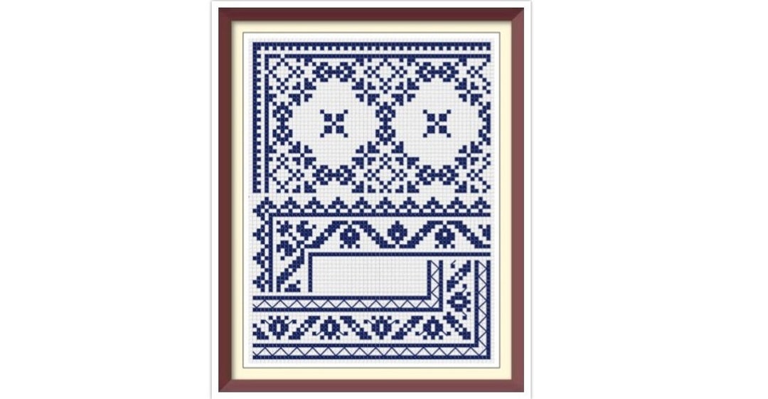 Antique Sampler Cross Stitch Pattern: Borders, Corners, Motifs (PDF) - Etsy