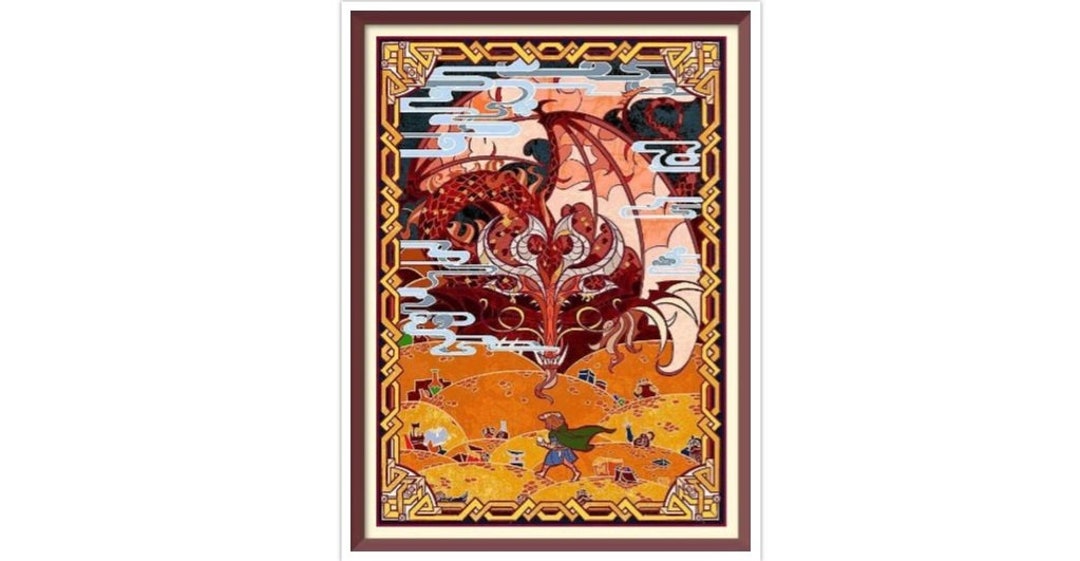 Lord of the Rings Cross Stitch Pattern Stained Glass PDF Counted ...