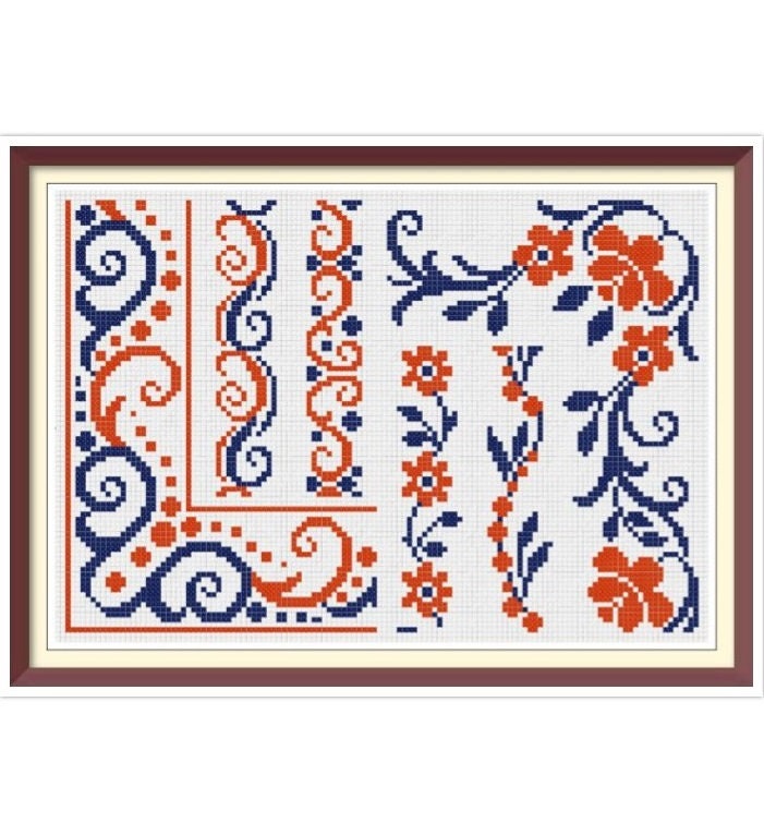 Borders Cross Stitch Pattern Corners, Inserts and General Motifs ...