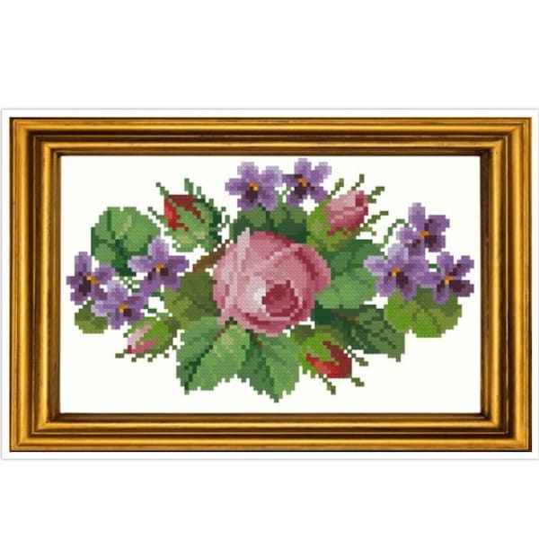 Living Room Cross Stitch Pattern PDF Counted Vintage Full Cross ...