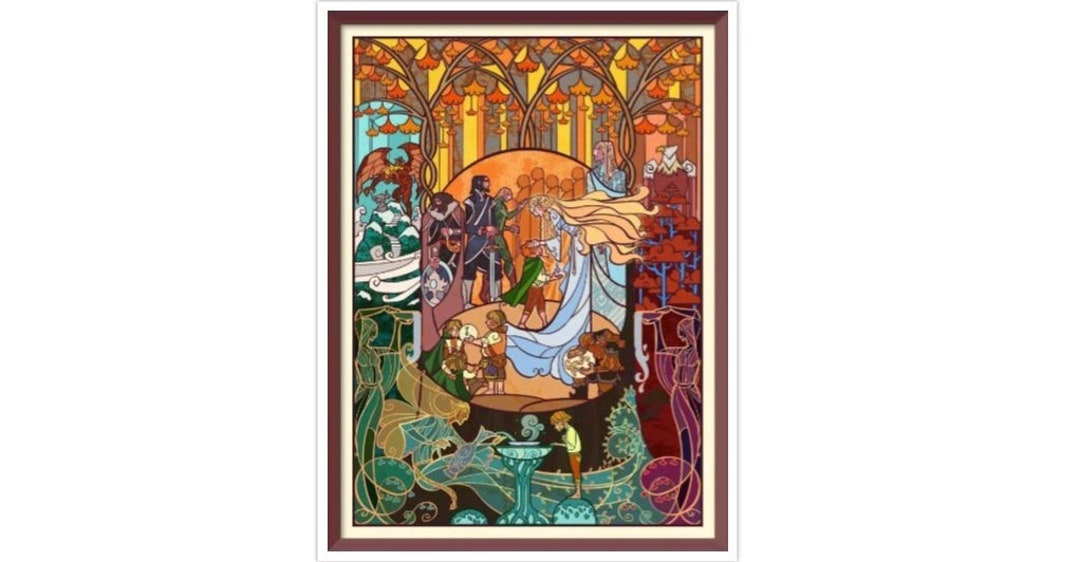 Lord of the Rings - Cross Stitch Pattern - Stained Glass - PDF Counted ...