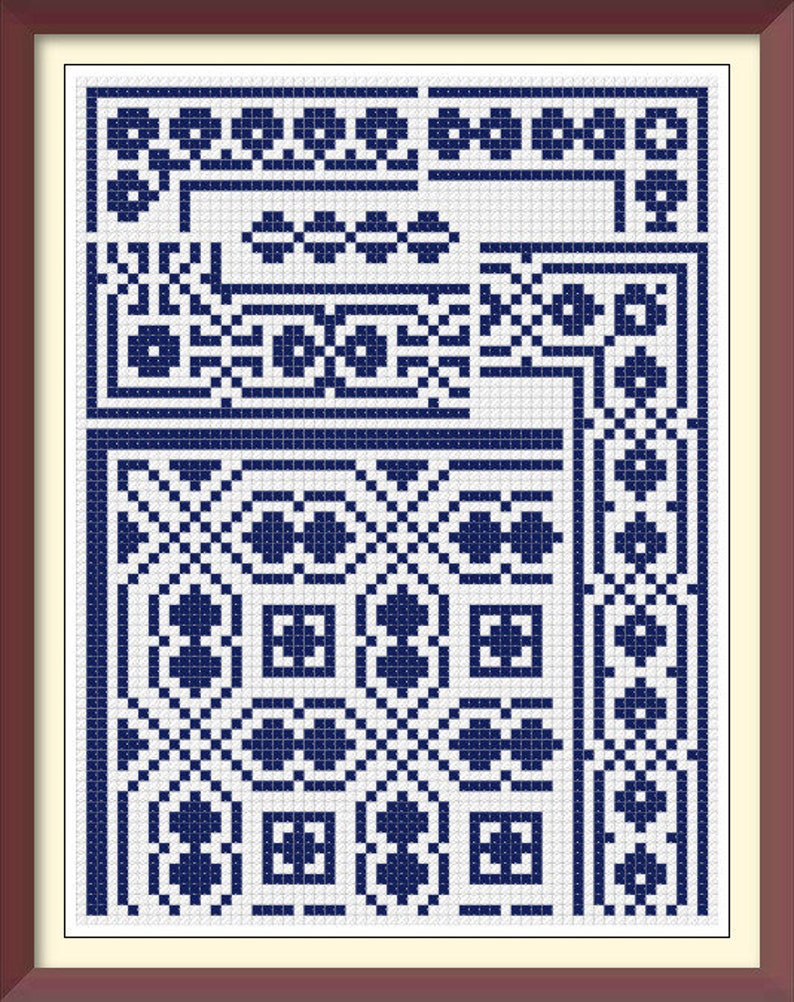 Borders Cross Stitch Pattern 5 Plates Corners, Inserts and General ...