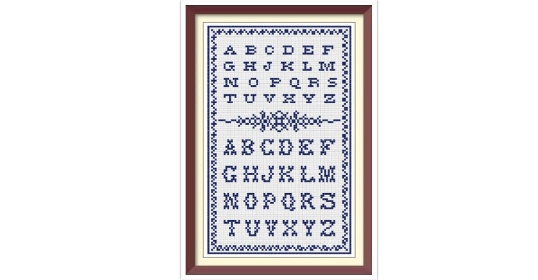 Alphabet - Cross Stitch Pattern - Antique Sampler - PDF Counted Vintage ...