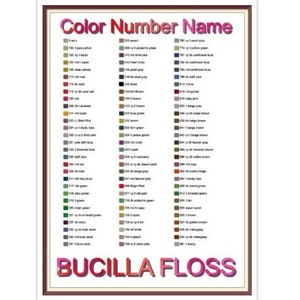 Bucilla Thread Color Chart: Cross Stitch Inventory (PDF) - Etsy