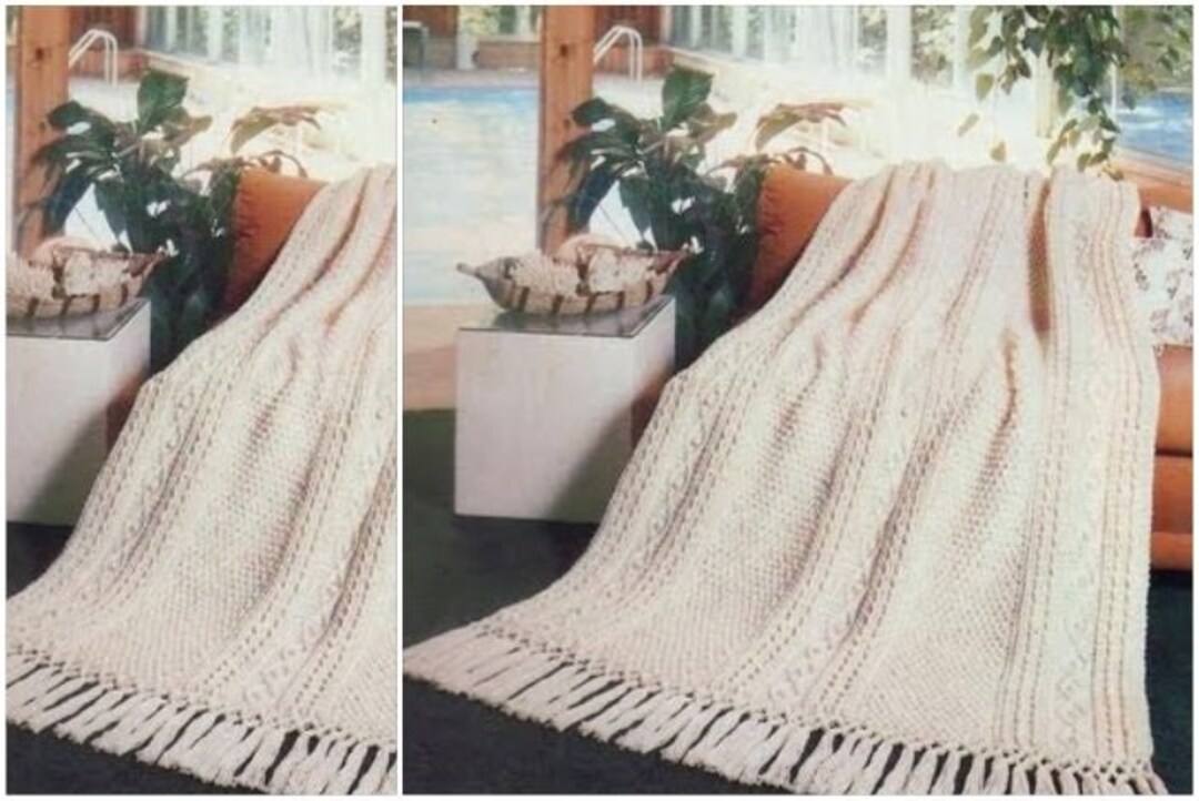 Fisherman Crochet Irish Mist - Afghans Crochet Pattern - Country Home ...