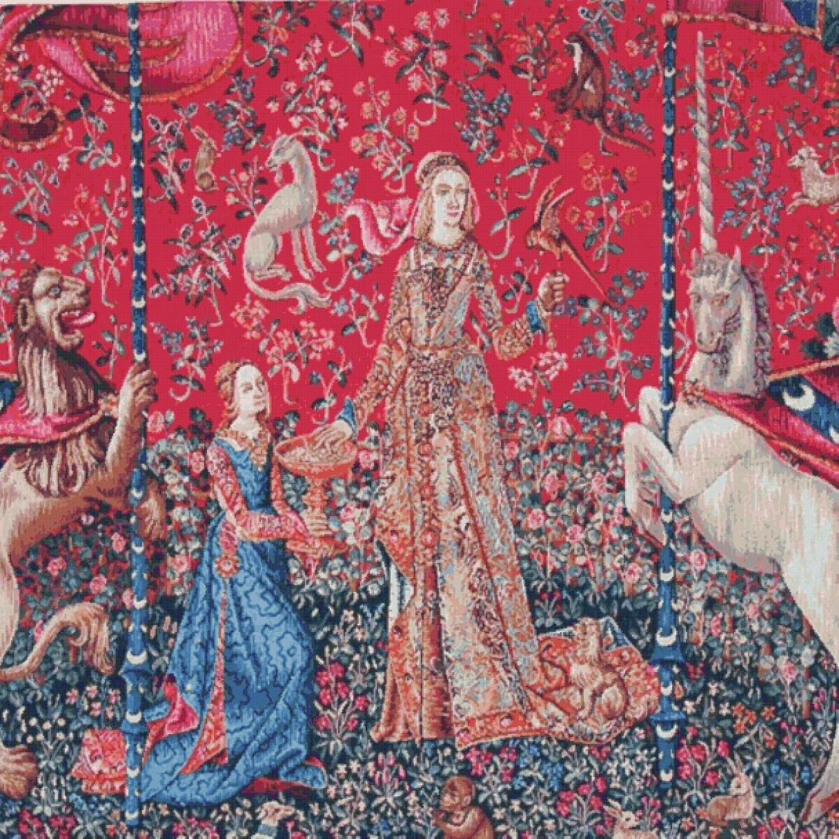 PDF Counted Vintage Cross Stitch Pattern the Lady With the Unicorn ...