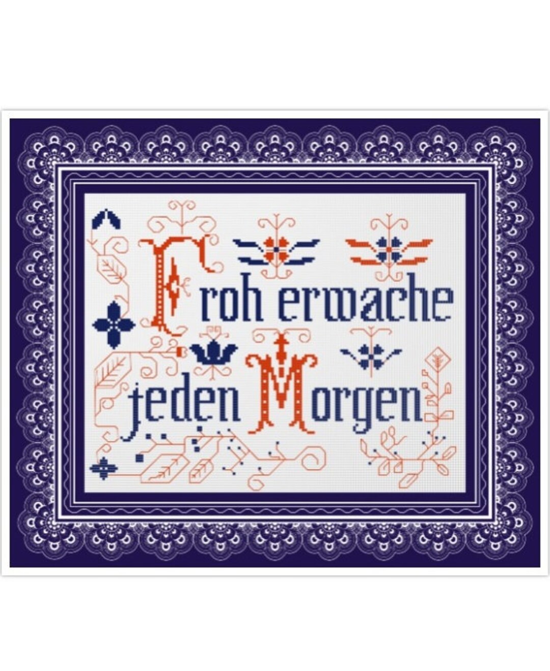 Slogan Cross Stitch Pattern Household Mottos Vintage Sampler PDF ...