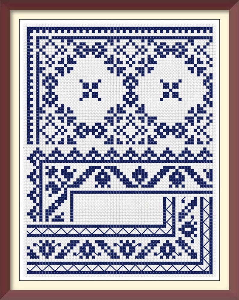 Borders Cross Stitch Pattern 5 Plates Corners, Inserts and General ...
