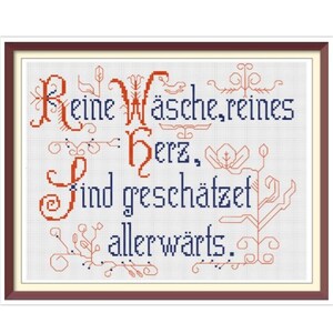 Vintage German Household Mottos Cross Stitch Pattern (PDF) - Etsy