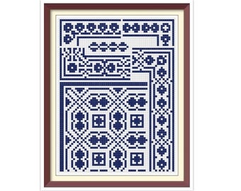 Alphabet Cross Stitch Pattern Antique Sampler PDF - Etsy