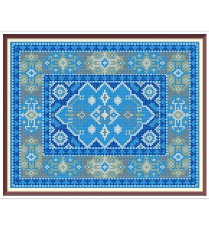 Barbie Rug - Cross Stitch Pattern - PDF Making Miniature Oriental Doll ...