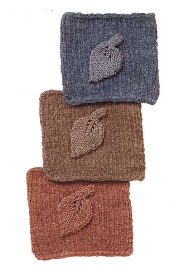 Textural Leaf Afghan and Pillow Afghans Knitting Pattern Country Home ...