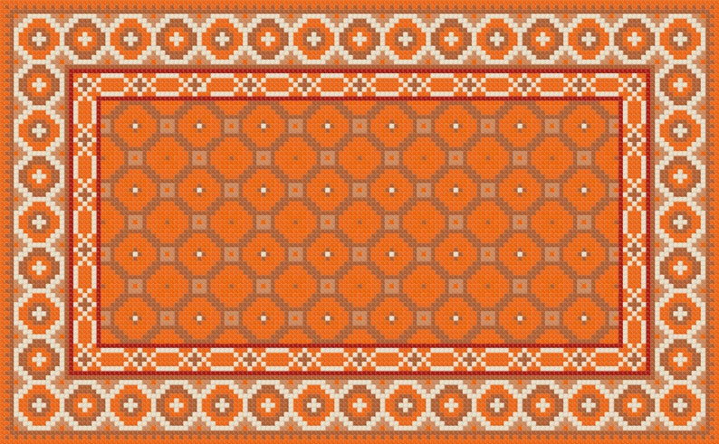 Doll Rug Cross Stitch Pattern PDF Making Miniature Oriental Doll House ...