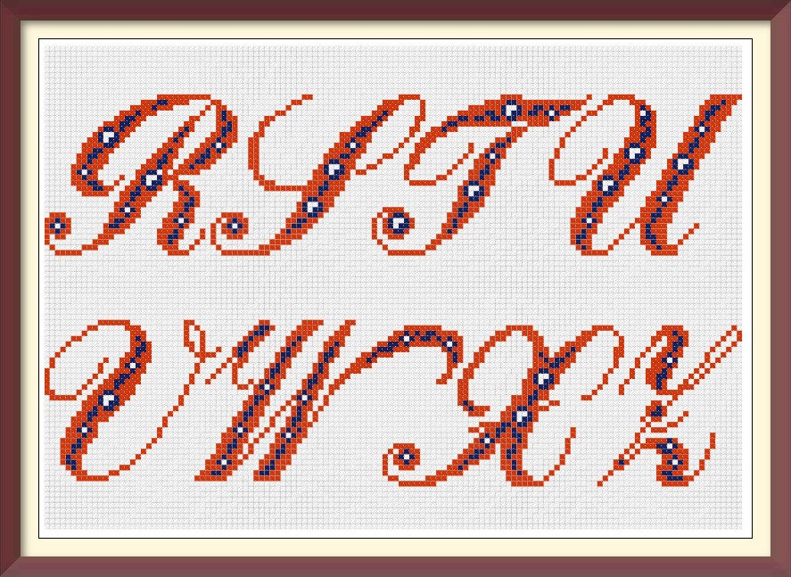 Alphabet Cross Stitch Pattern Antique Sampler PDF Counted Vintage Cross ...