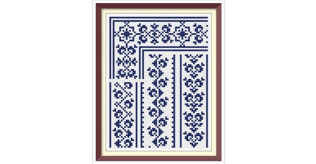 Borders - Cross Stitch Pattern - Corners, Inserts and General Motifs ...