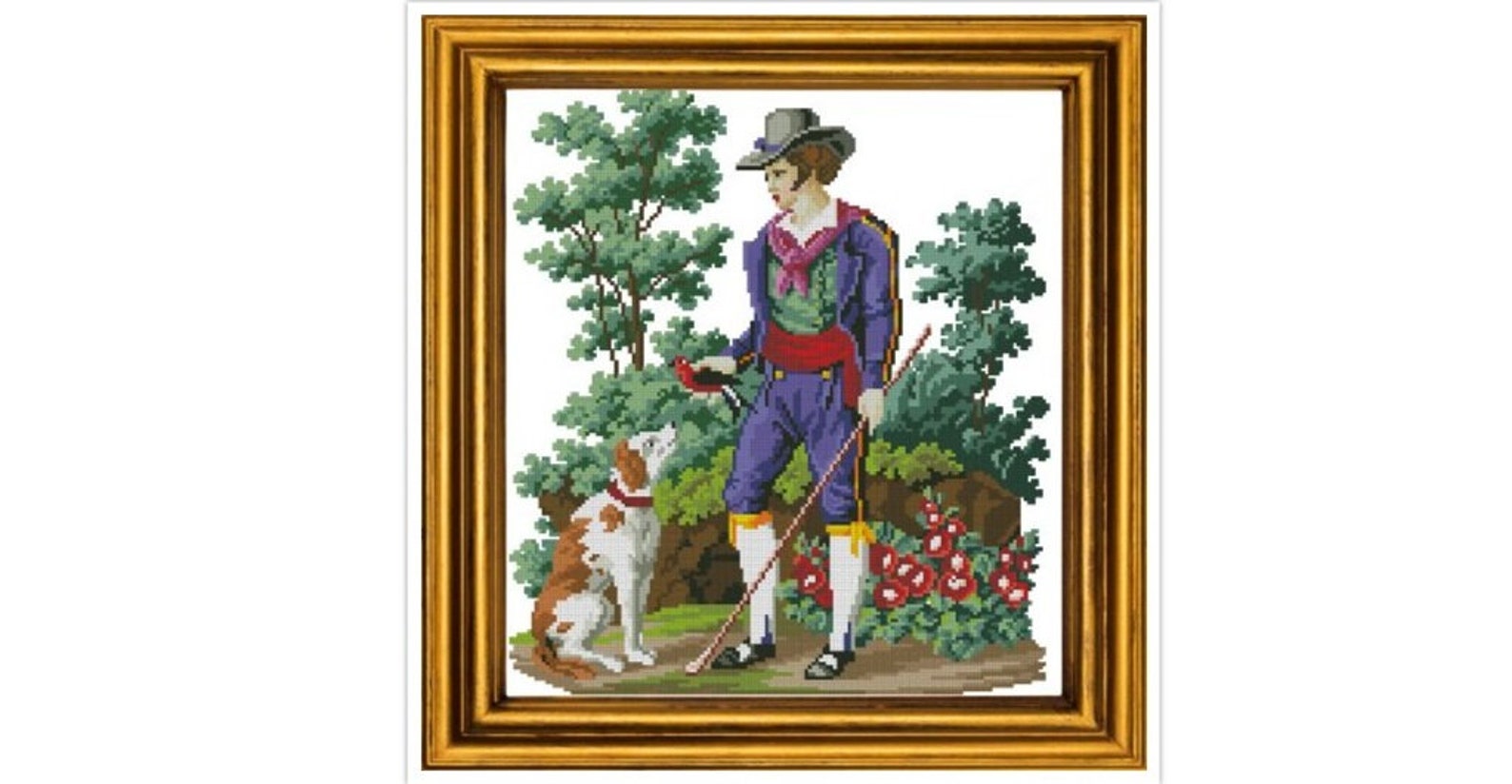Louis Gluer Cross Stitch Pattern - PDF Counted Antique Cross Stitches ...