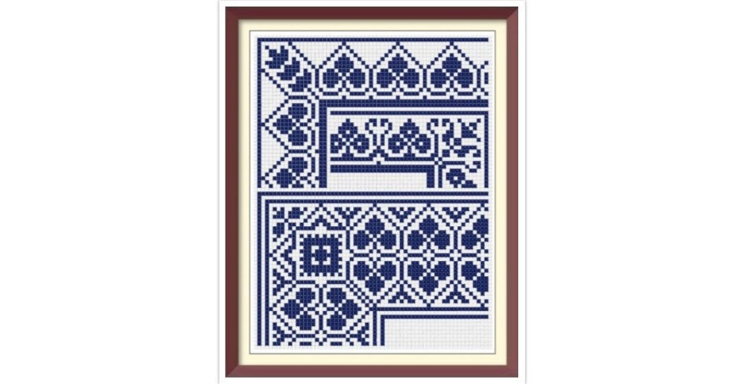 Borders Cross Stitch Pattern Corners, Inserts and General Motifs ...