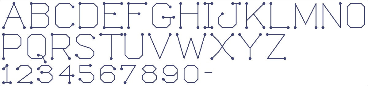 Alphabet Cross Stitch Pattern PDF Counted Vintage Back Stitches Pattern ...