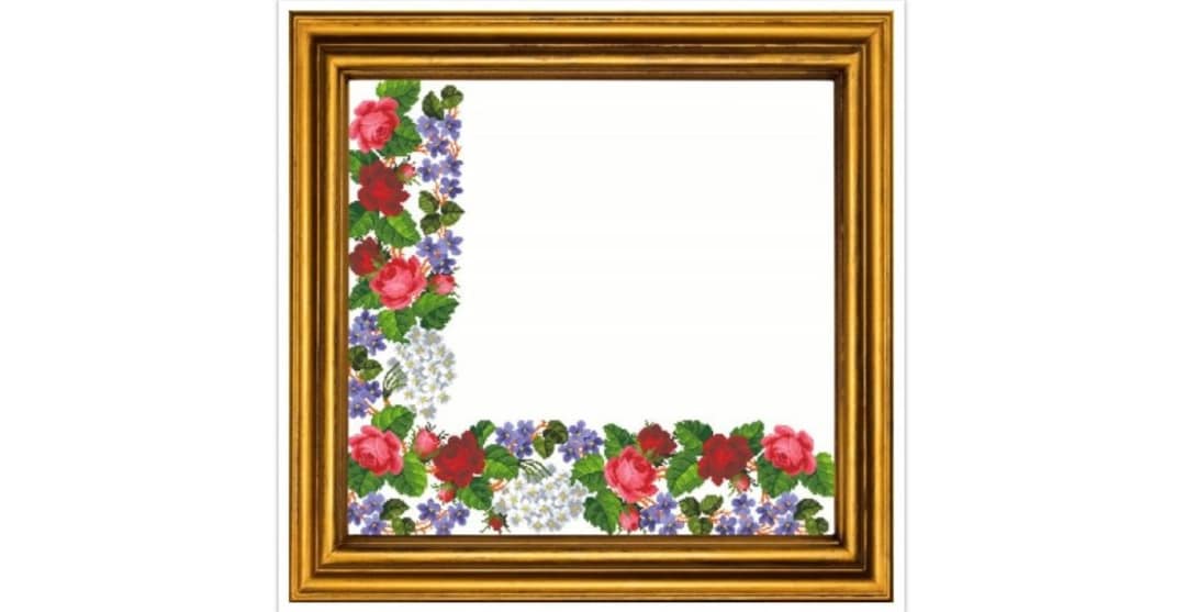 Corner of Flowers - Cross Stitch Pattern - PDF Counted Antique Cross ...