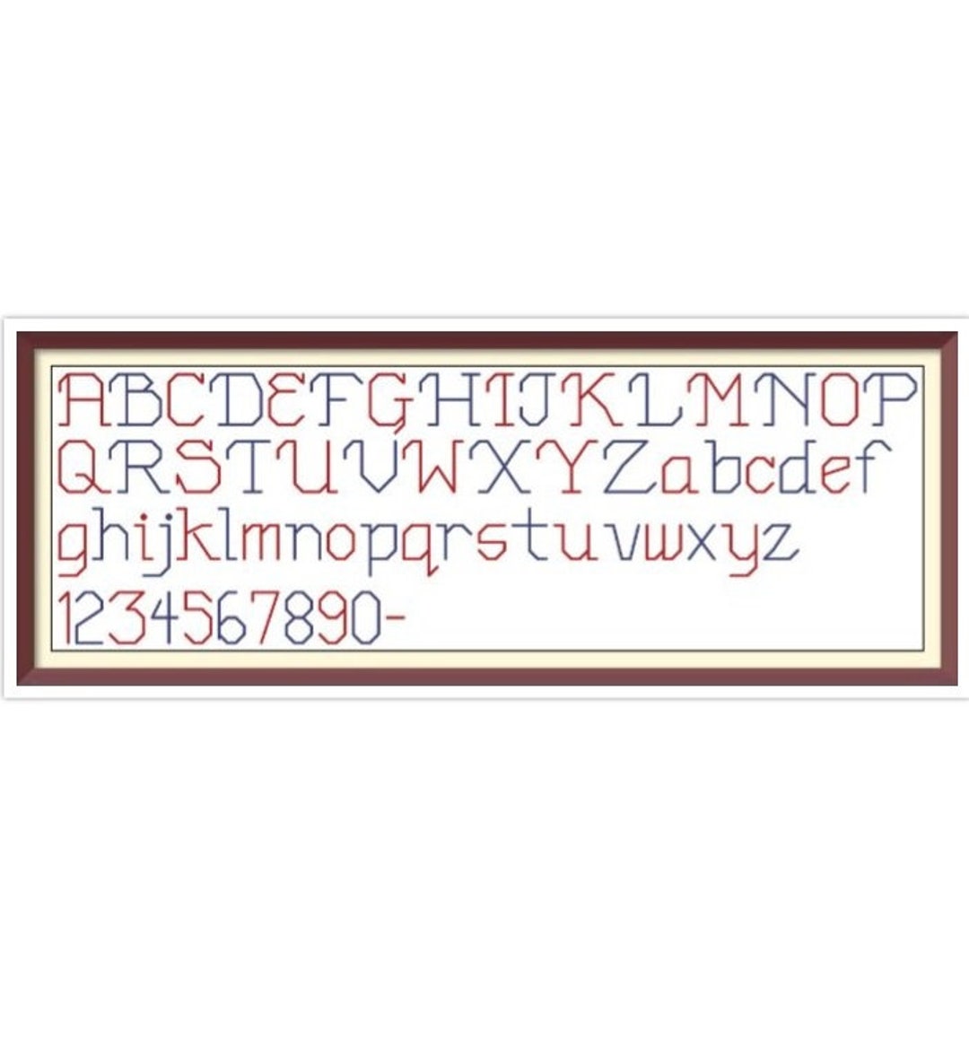 Alphabet - Cross Stitch Pattern - PDF Counted Vintage Back Stitches ...
