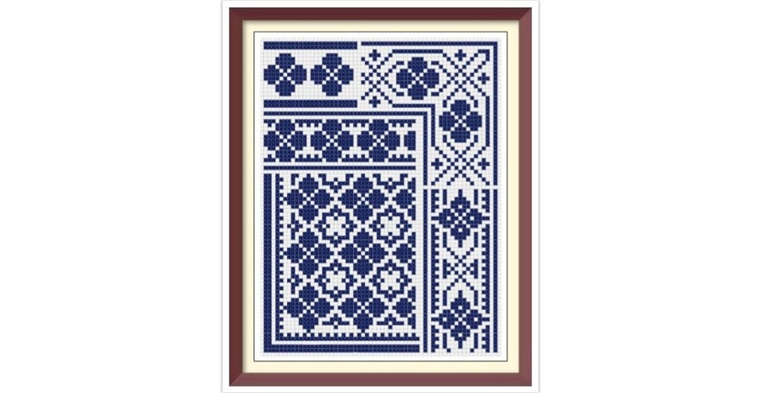 Borders - Cross Stitch Pattern - Corners, Inserts and General Motifs ...