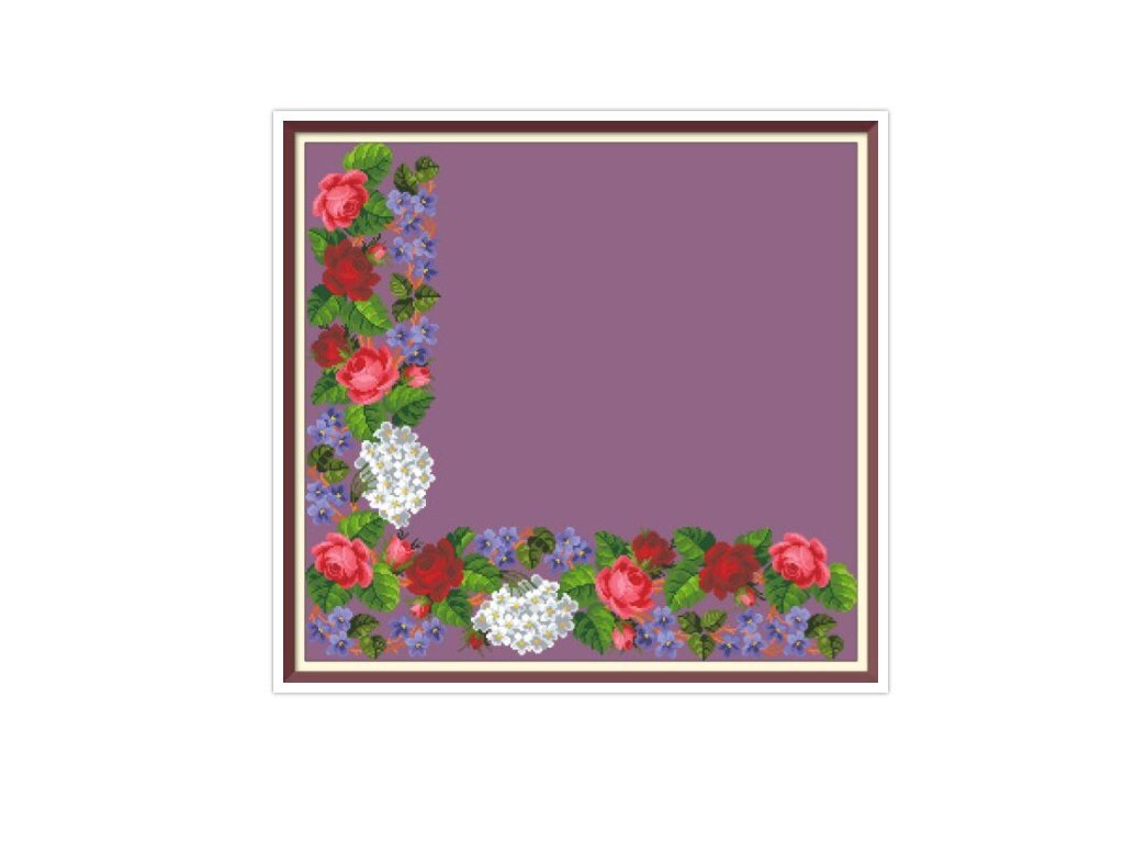 Corner of Flowers Cross Stitch Pattern PDF Counted Antique - Etsy