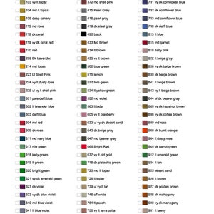 Bucilla Thread Color Chart: Cross Stitch Inventory (PDF) - Etsy