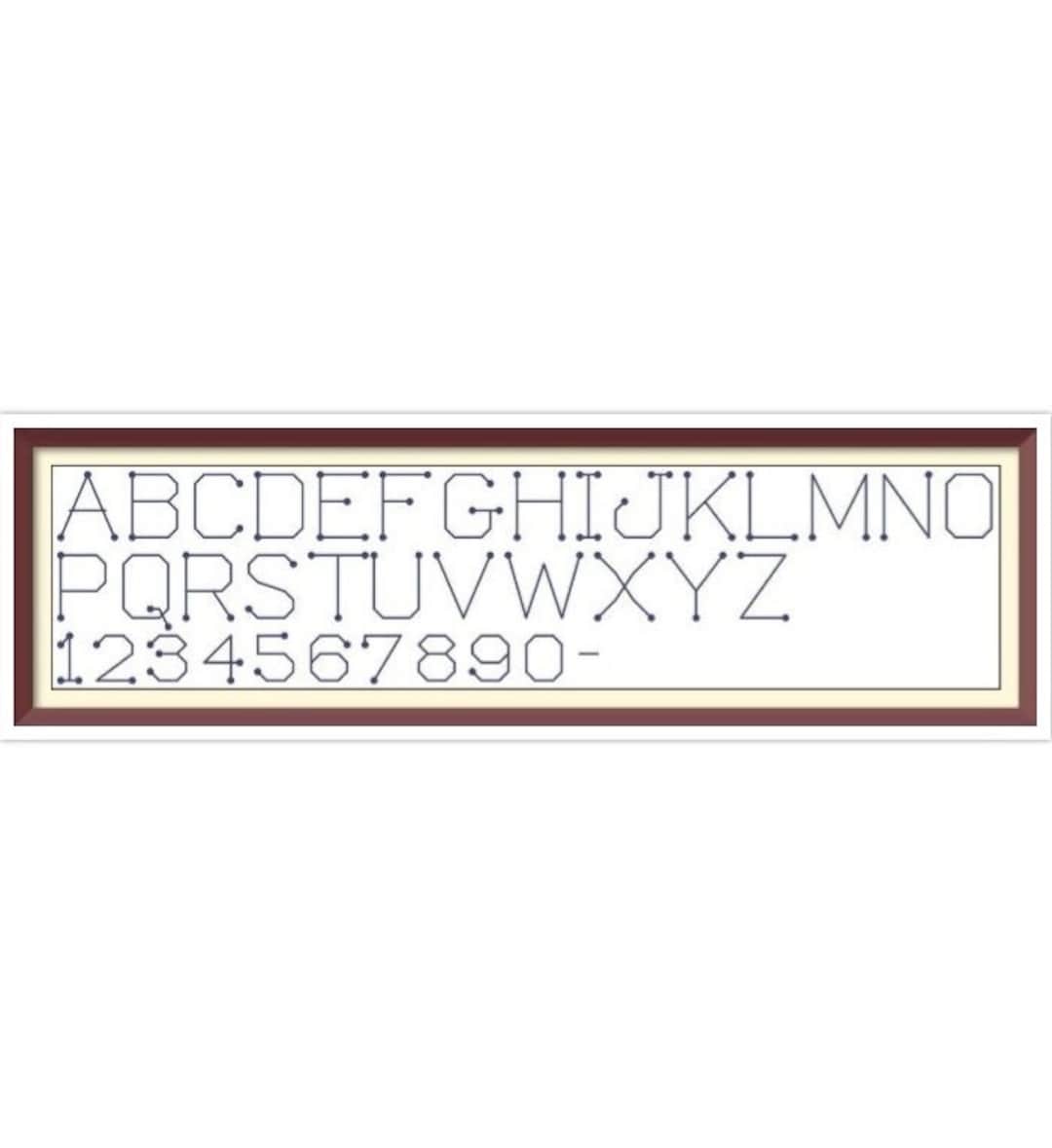 Alphabet - Cross Stitch Pattern - PDF Counted Vintage Back Stitches ...