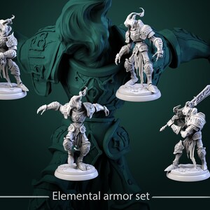 Elemental Armor | 3D Printed Miniature | 25mm Grid | Fantasy Miniature ...
