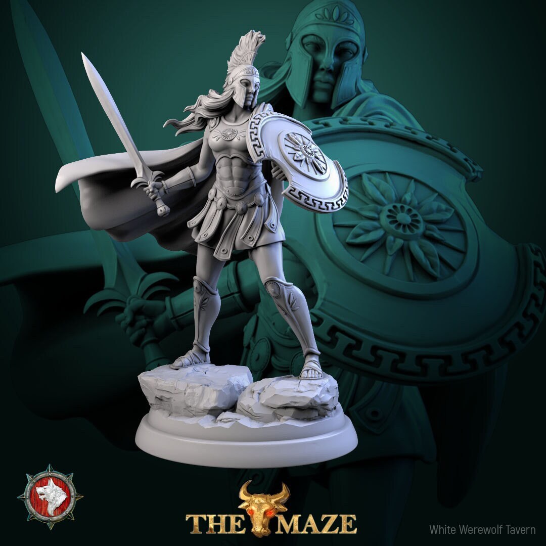 Female Hoplite 3d-printed Miniature 32mm Heroic Scale - Etsy