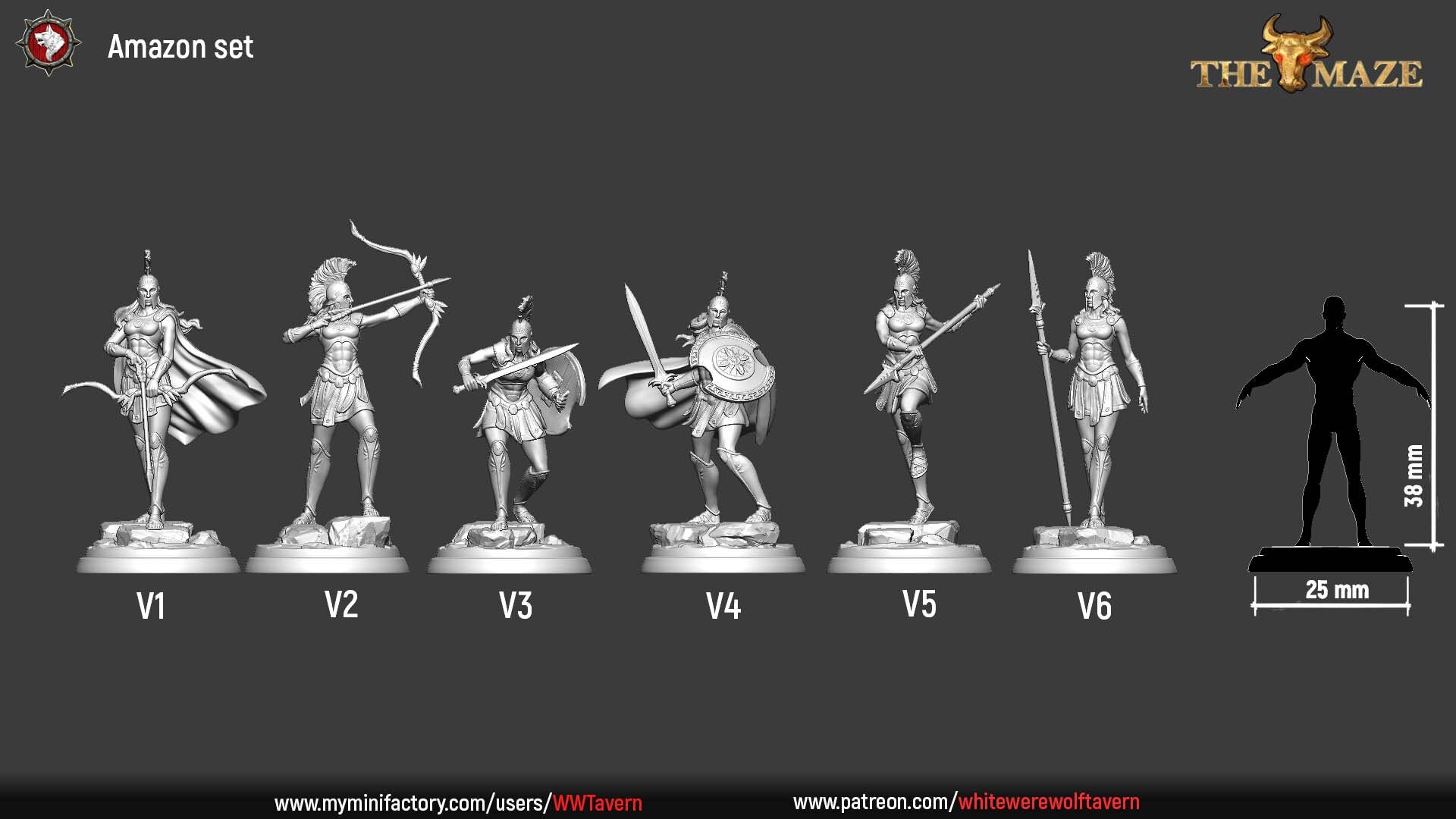 Female Hoplite 3d-printed Miniature 32mm Heroic Scale - Etsy