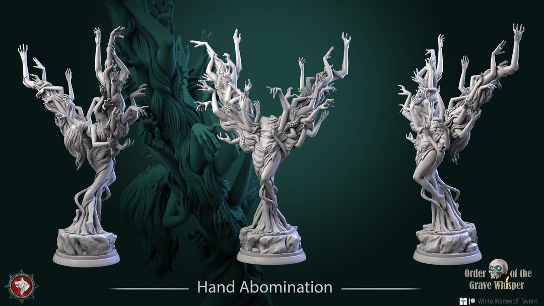 Hand Abomination| 3D Printed Miniature | 25mm Grid | Fantasy Miniature ...