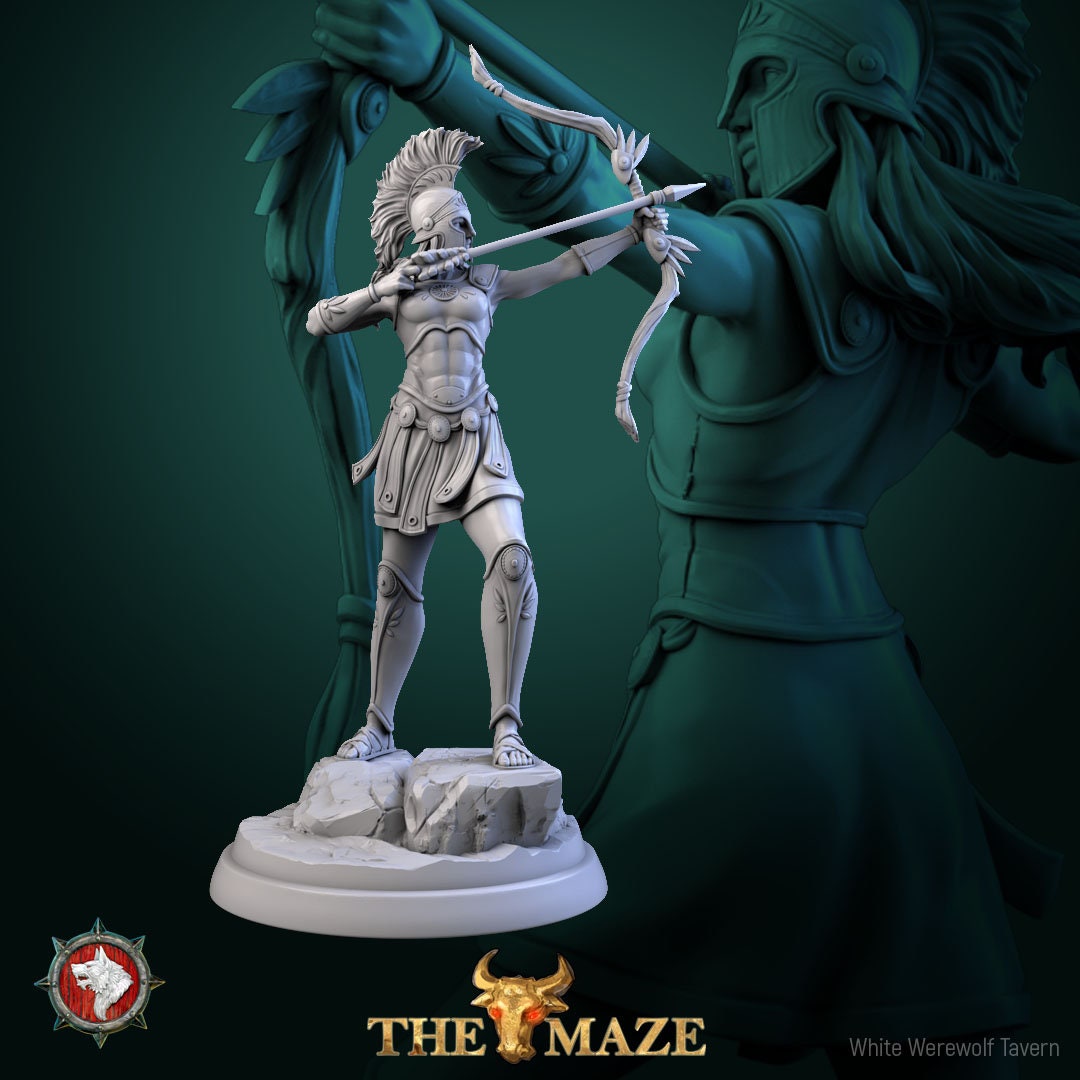Female Hoplite 3d-printed Miniature 32mm Heroic Scale - Etsy