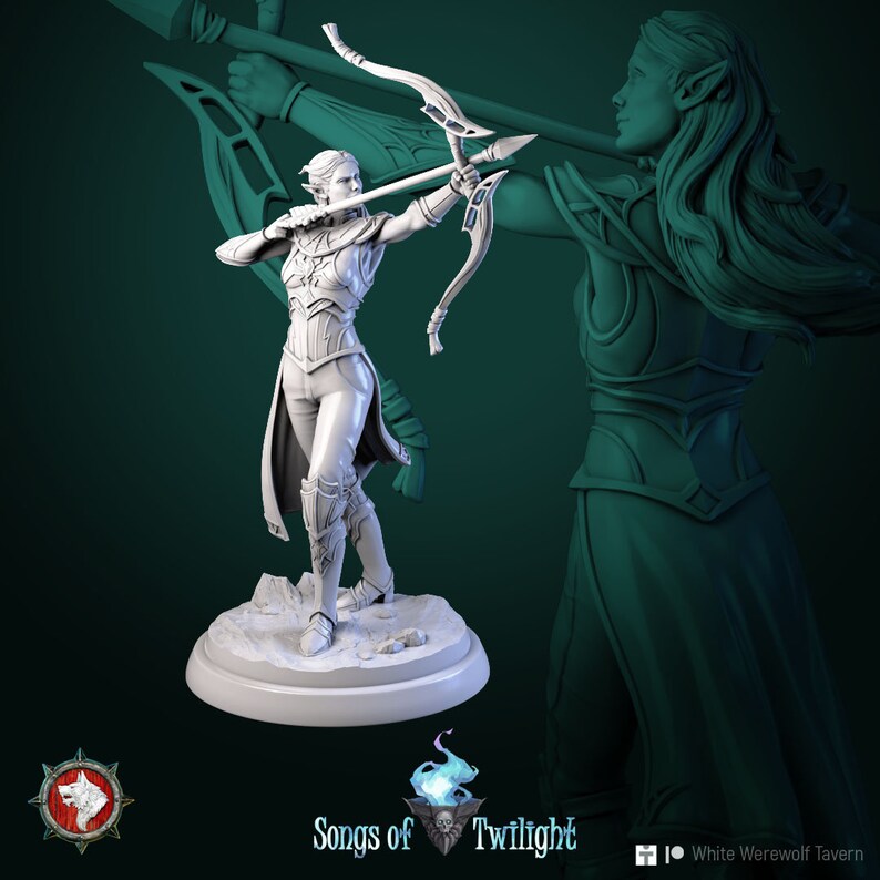 Drow Female Warrior | 3D Printed Miniature | 25mm Grid | Fantasy ...