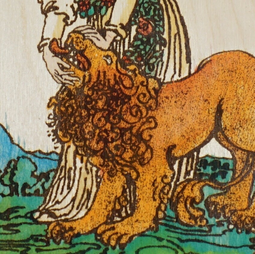 Strenght VIII Tarot the Major Arcana - Etsy