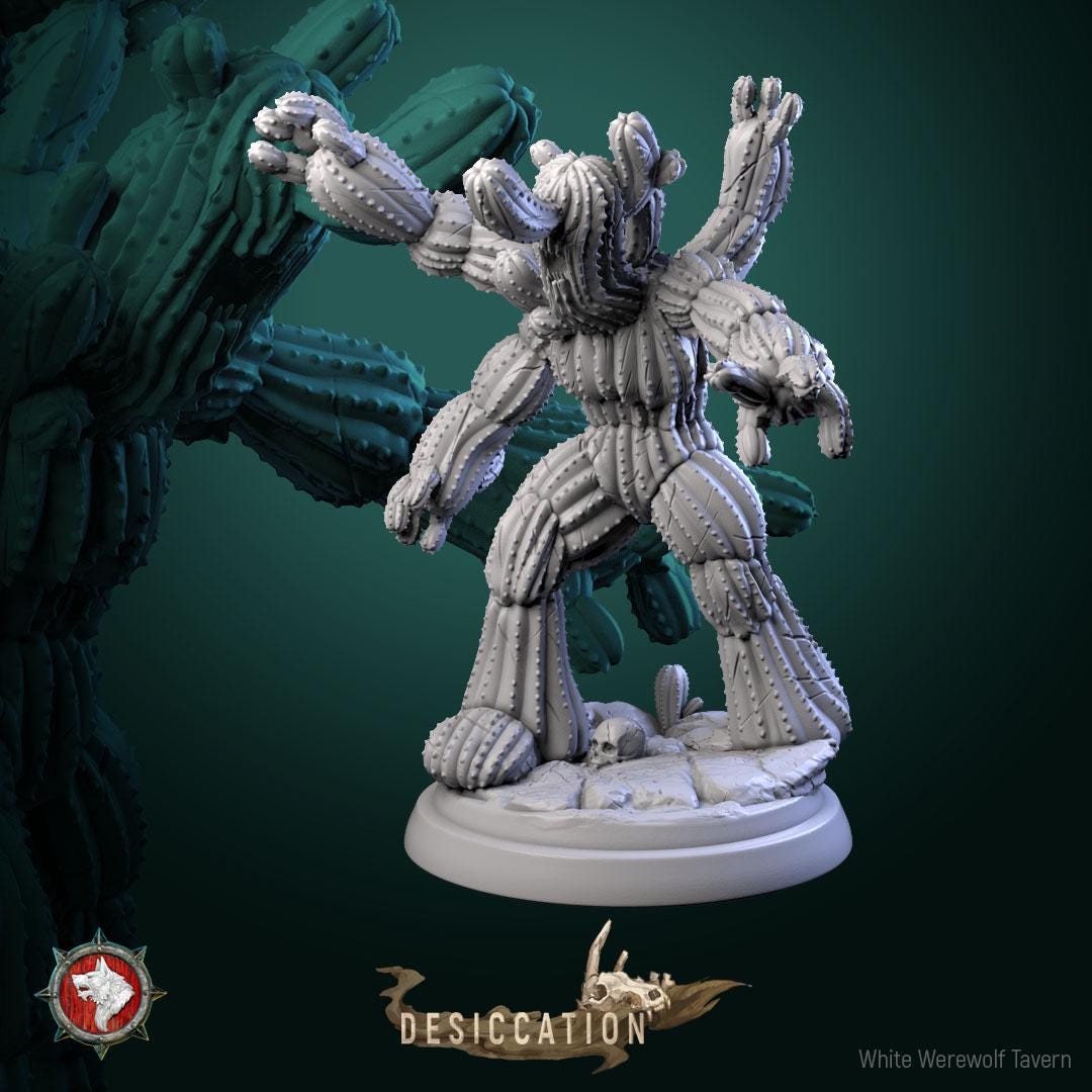 Desert Monster | 3D Printed Miniature | 25mm Grid | Fantasy Miniature ...