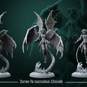 Zurae the Succubus | 3D Printed Miniature | 25mm Grid | Fantasy ...