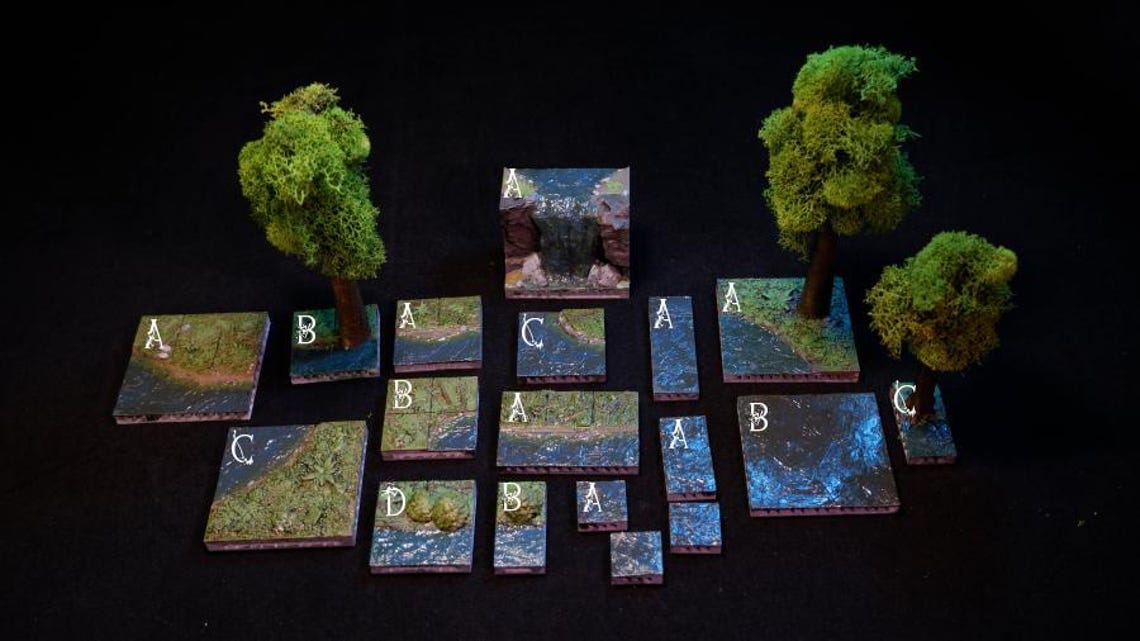 Water Tiles | Forgotten Forests (tiles of the Crypt) | Modular Tabletop ...