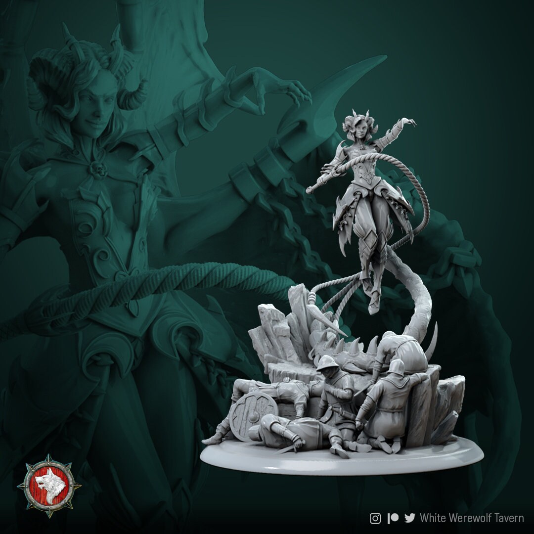 Zurae the Succubus 3d-printed Miniature 32mm Heroic Scale - Etsy