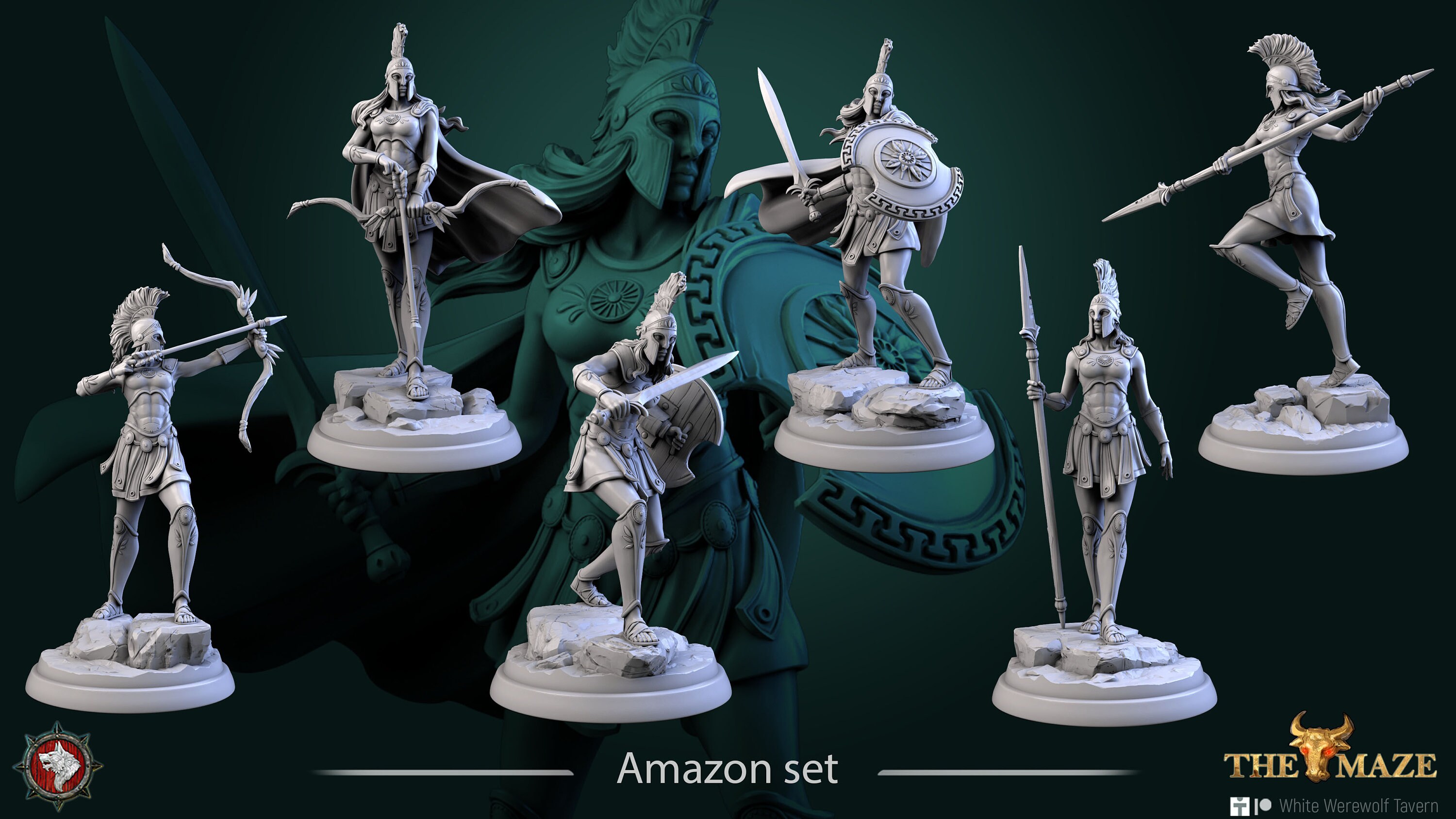 Female Hoplite 3d-printed Miniature 32mm Heroic Scale - Etsy