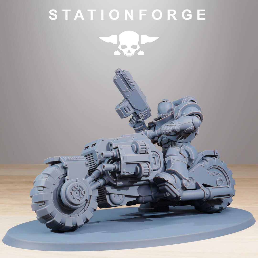 Socratis Bikers | 3D Printed Miniature | Modular Kit | 32mm Heroic ...
