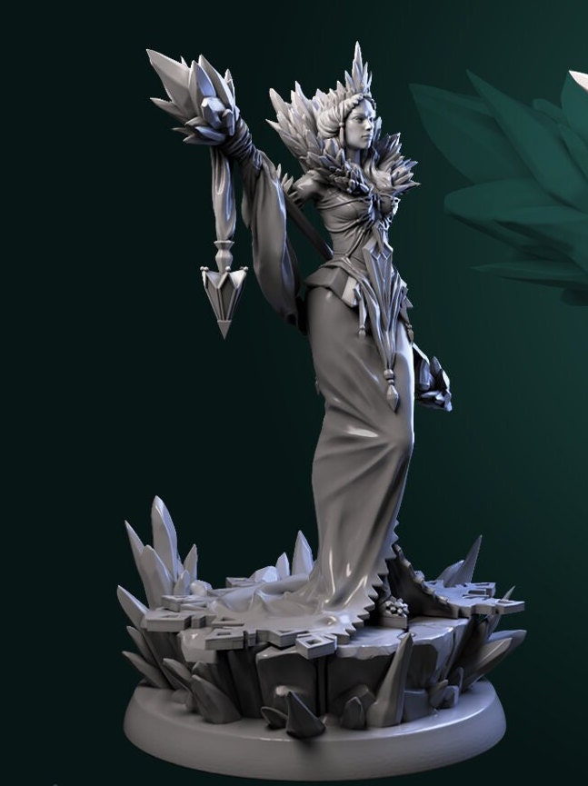 Helga the Frost Witch 3d-printed Miniature 32mm Heroic Scale - Etsy