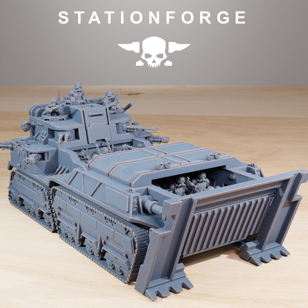 Grimguard Transport Tank | 3D Printed Miniature | Modular Kit | 32mm ...