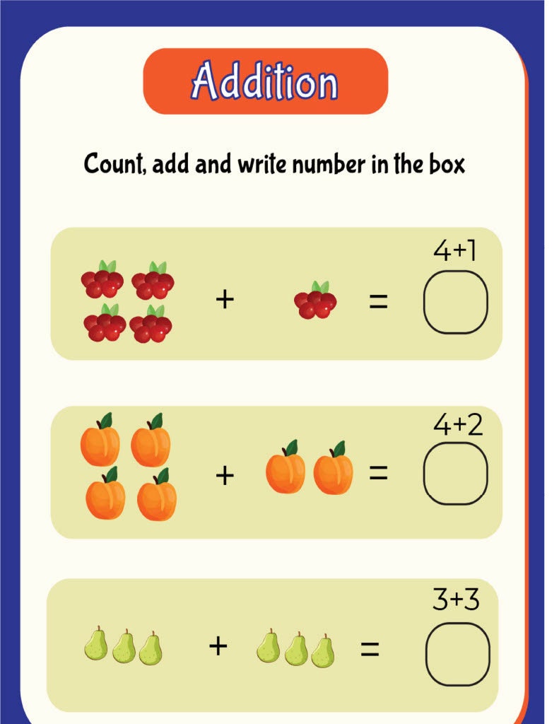 Addition Practice - Etsy